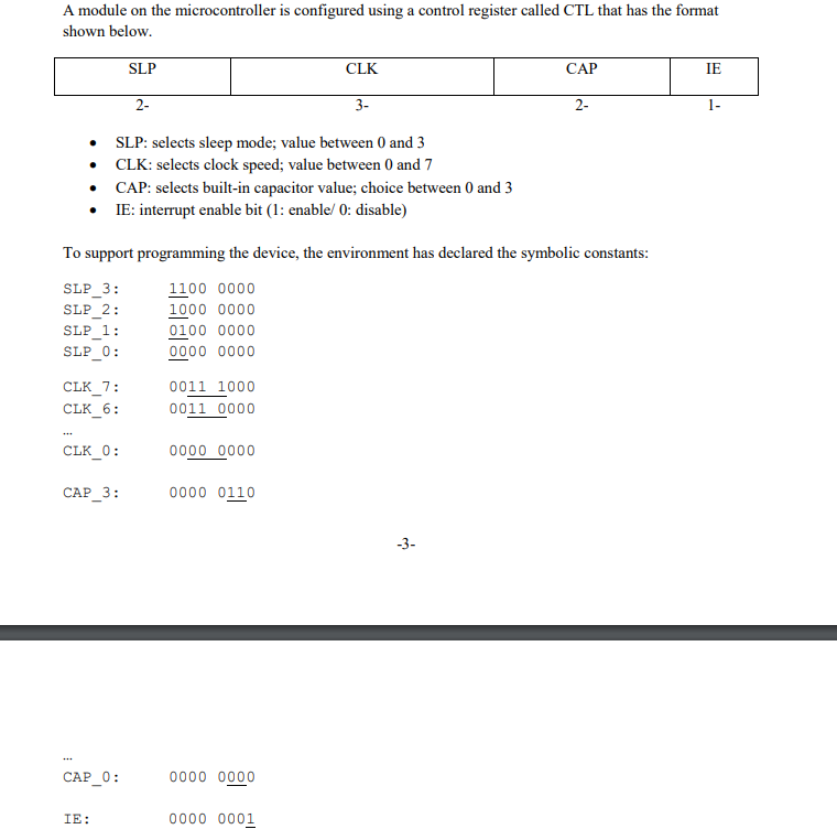 A module on the microcontroller is configured using a | Chegg.com