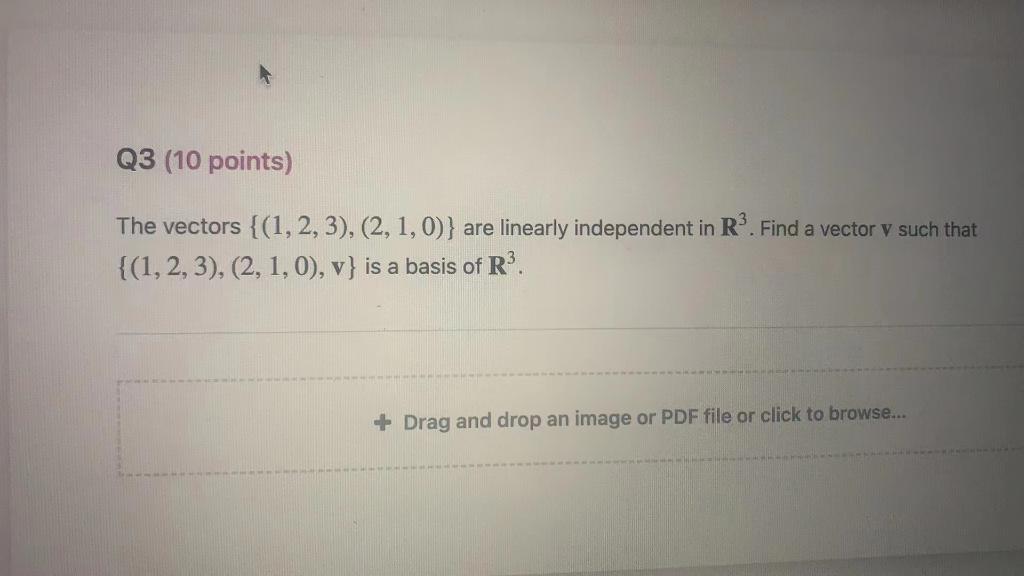 Solved The vectors {(1,2,3),(2,1,0)} are linearly | Chegg.com