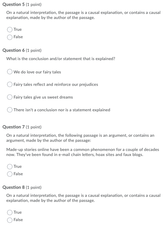 Solved Question 5 (1 point) On a natural interpretation, the | Chegg.com