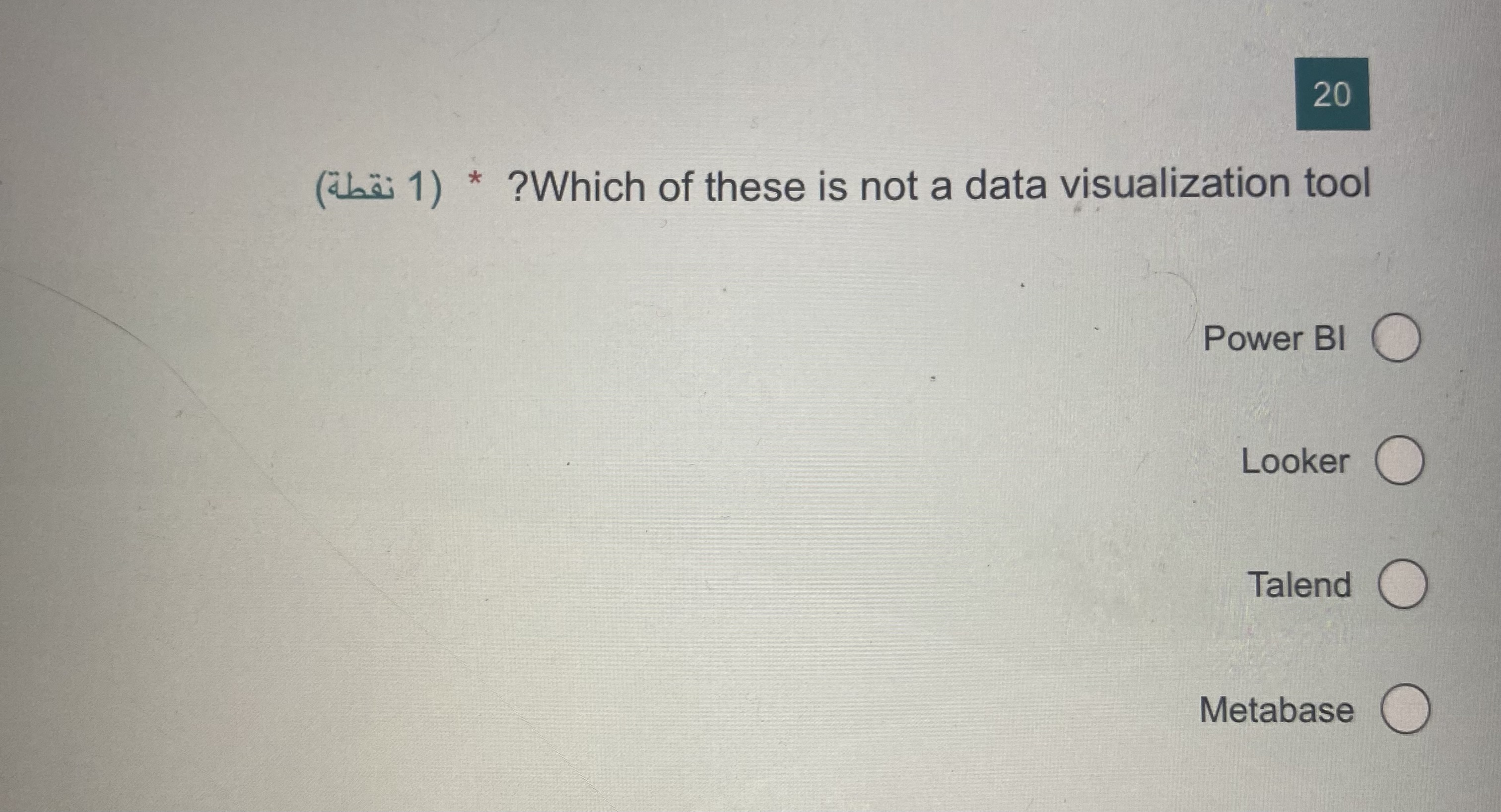 Solved (1) * ﻿Which of these is not a data visualization | Chegg.com