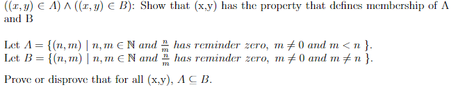 Solved ((x,y)∈Λ)∧((x,y)∈B) : Show that (x,y) has the | Chegg.com