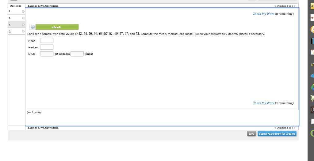 Solved Questions Exercise 03.06 Algorithmic Question 5 of 6 | Chegg.com