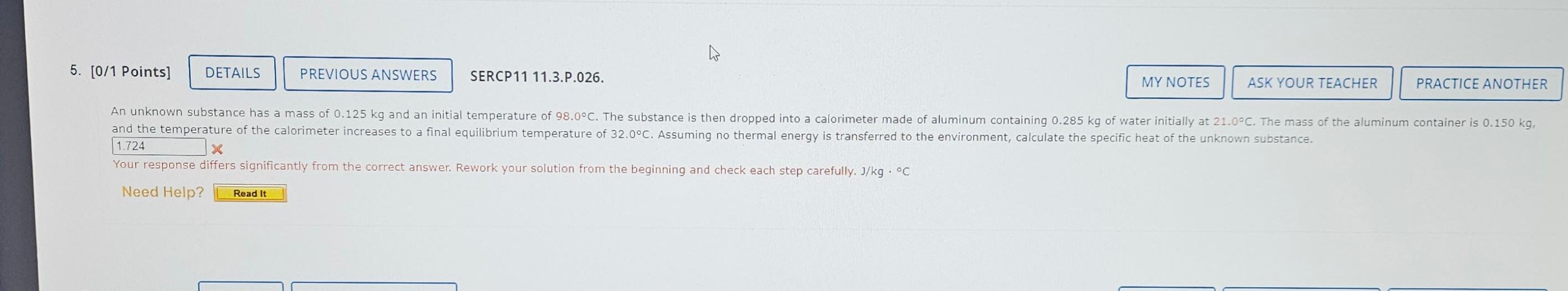 Solved Your response differs significantly from the correct | Chegg.com