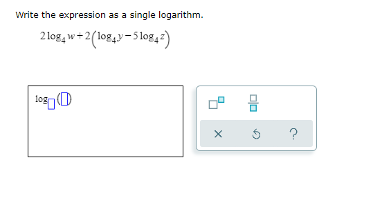Solved Write the expression as a single logarithm. | Chegg.com