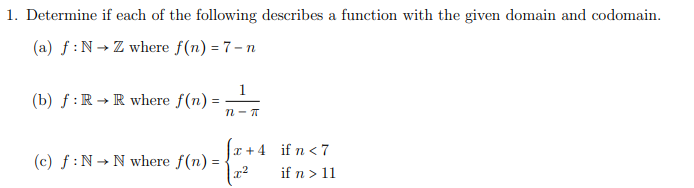 Solved 1. Determine if each of the following describes a | Chegg.com