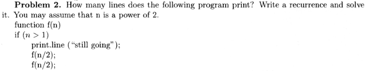 Solved Problem 2. How many lines does the following program | Chegg.com