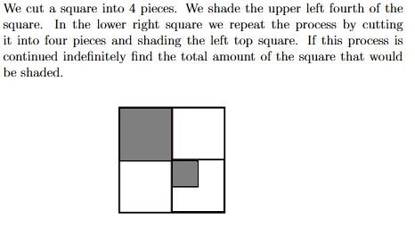 Solved We cut a square into 4 ﻿pieces. We shade the upper | Chegg.com