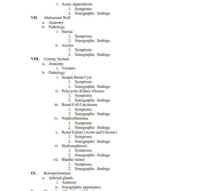 i. Acute Appendicitis 1. Symptoms 2. Sonographic | Chegg.com