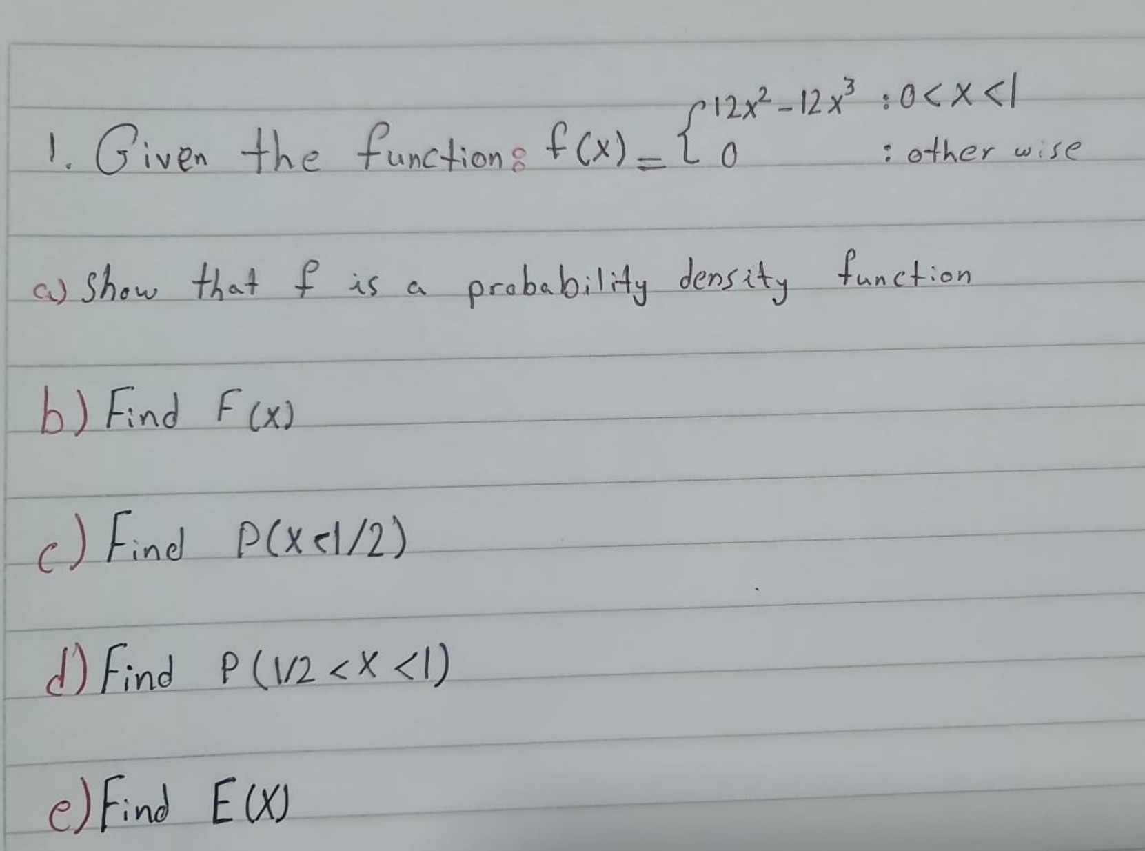 Solved Given the function: f(x)=∫0 | Chegg.com