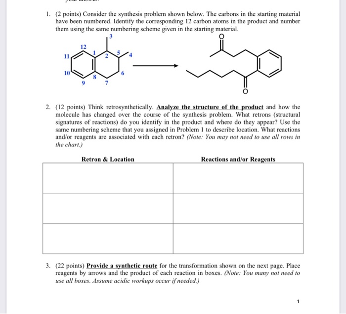 Solved 1. (2 points) Consider the synthesis problem shown | Chegg.com