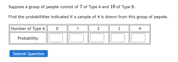 Solved Suppose a group of people consist of 7 of Type A and | Chegg.com