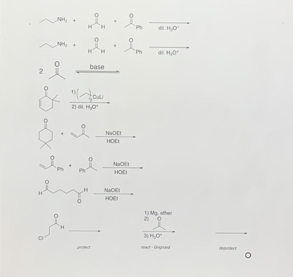 Solved NH2 + ip H H Ph dil. H30+ NH2 + Ph dil. H20 base 2 i | Chegg.com