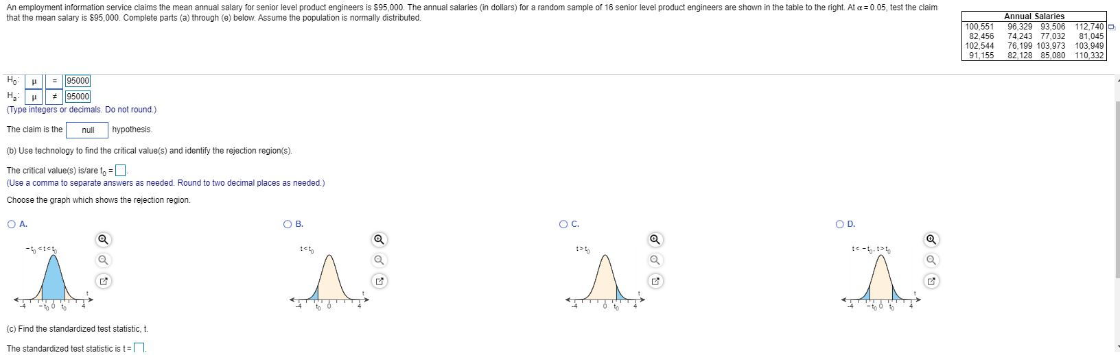 Solved (d) Decide whether to reject or fail to reject the | Chegg.com
