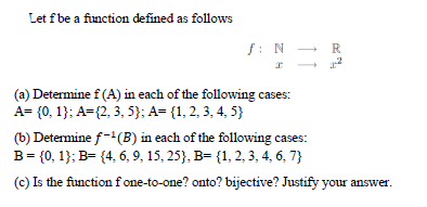 Solved Let fbe a function defined as follows f: N 11 (a) | Chegg.com