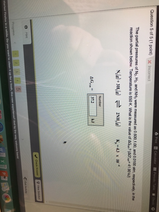 Solved The partial pressures of N_2, H_2, and NH_3 were | Chegg.com
