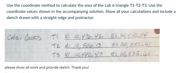 Solved Use the coordinate method to calculate the area of | Chegg.com