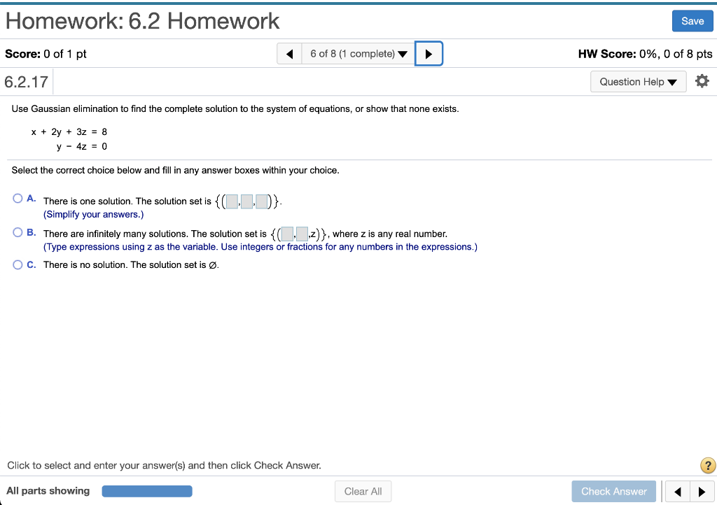 Solved Homework 6 2 Homework Save Score 0 Of 1 Pt 6 Of 8