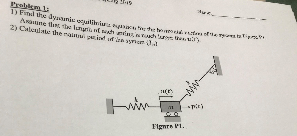 Solved 1) Find the dynamic equilibrium for the horizontal | Chegg.com