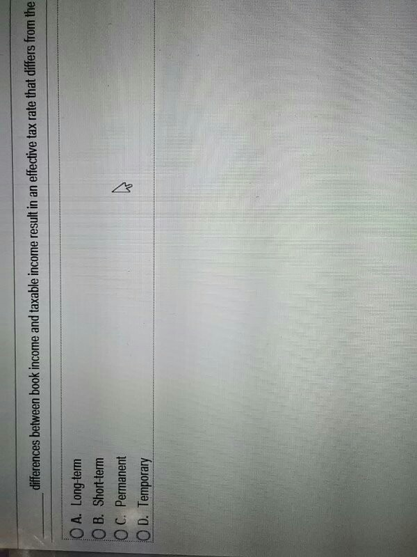Solved diferences between book income and taxable income | Chegg.com