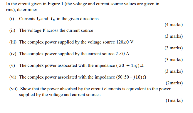 Solved In the circuit given in Figure 1 (the voltage and | Chegg.com