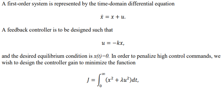 A first-order system is represented by the | Chegg.com
