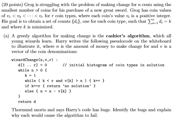 Solved Computer Science Algorithm problem. Plz do not copy | Chegg.com