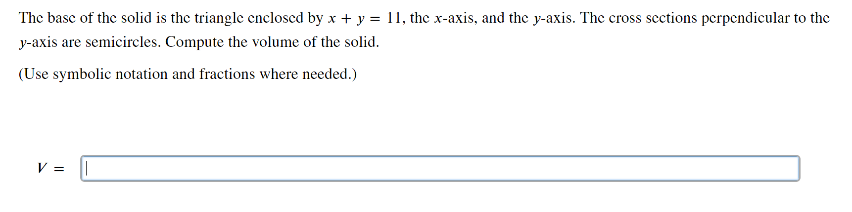 The base of the solid is the triangle enclosed by | Chegg.com