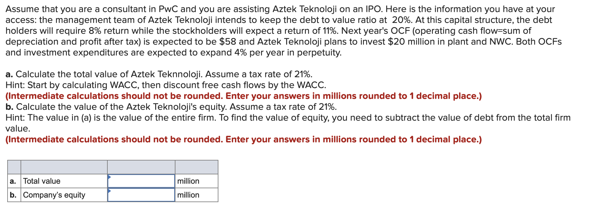 Solved Assume that you are a consultant in PwC and you are | Chegg.com