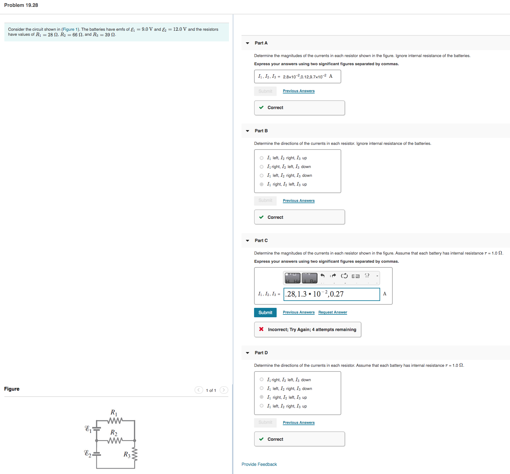 Solved Problem 19.28 Consider the circuit shown in (Figure | Chegg.com