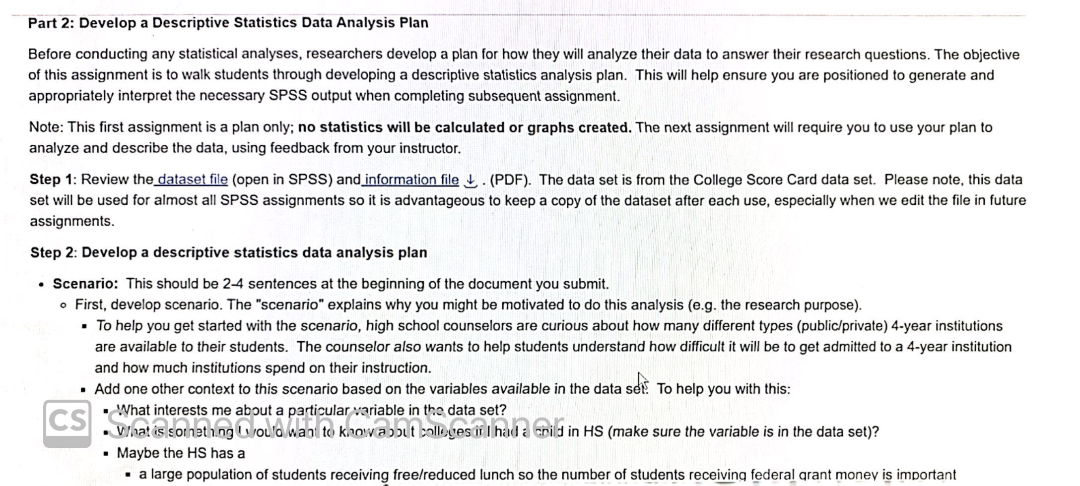 Part 2: Develop a Descriptive Statistics Data | Chegg.com