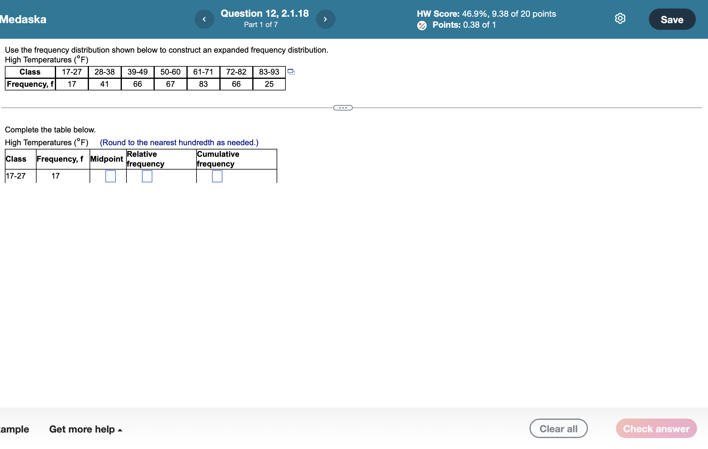 Solved Use the frequency distribution shown below to | Chegg.com