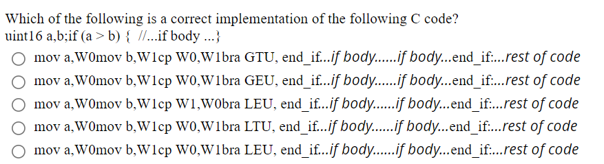 Solved Which of the following is a correct implementation of | Chegg.com