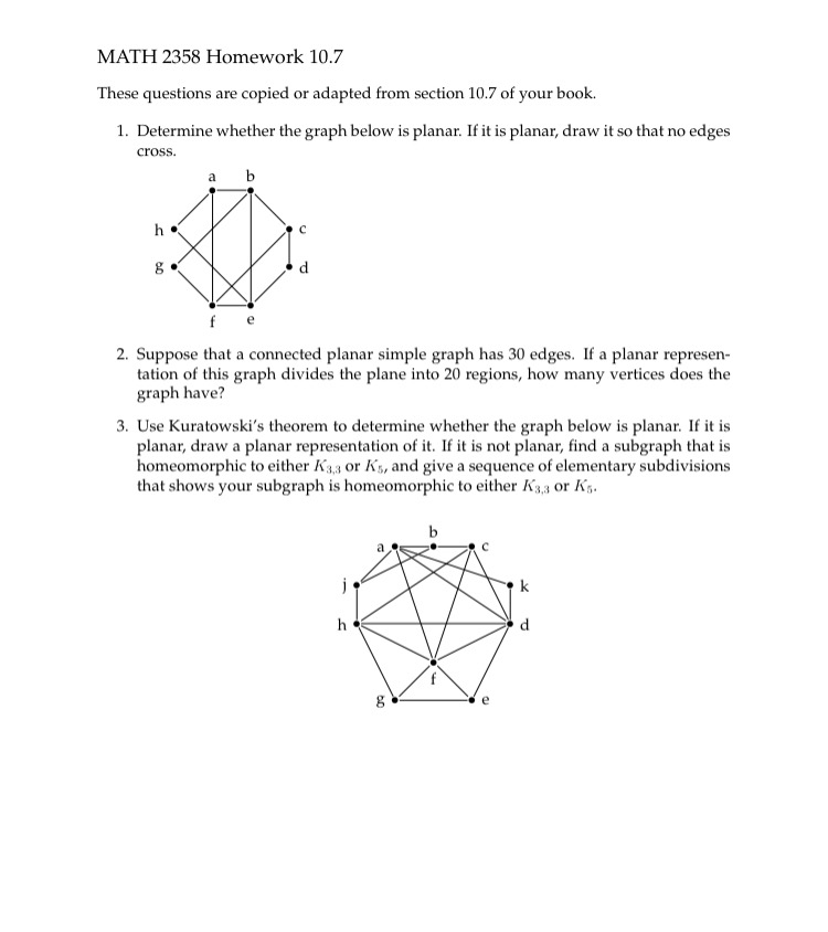 Solved MATH 2358 Homework 10.7 These questions are copied or | Chegg.com
