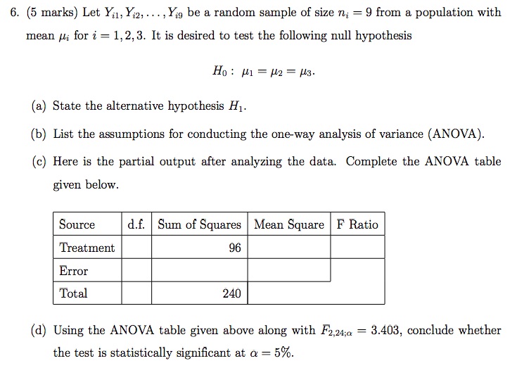 Solved 6. (5 marks) Let Yi1,Yi2,…,Yi9 be a random sample of | Chegg.com Solved 6. (5 marks) Let Yi1,Yi2,…,Yi9 be a random sample of | Chegg.com