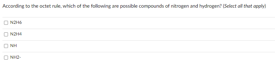 Solved According to the octet rule, which of the following | Chegg.com