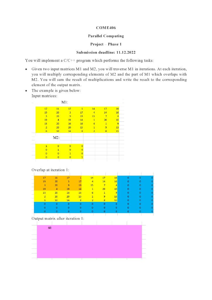 Solved I want to overlapping first matrix with second | Chegg.com