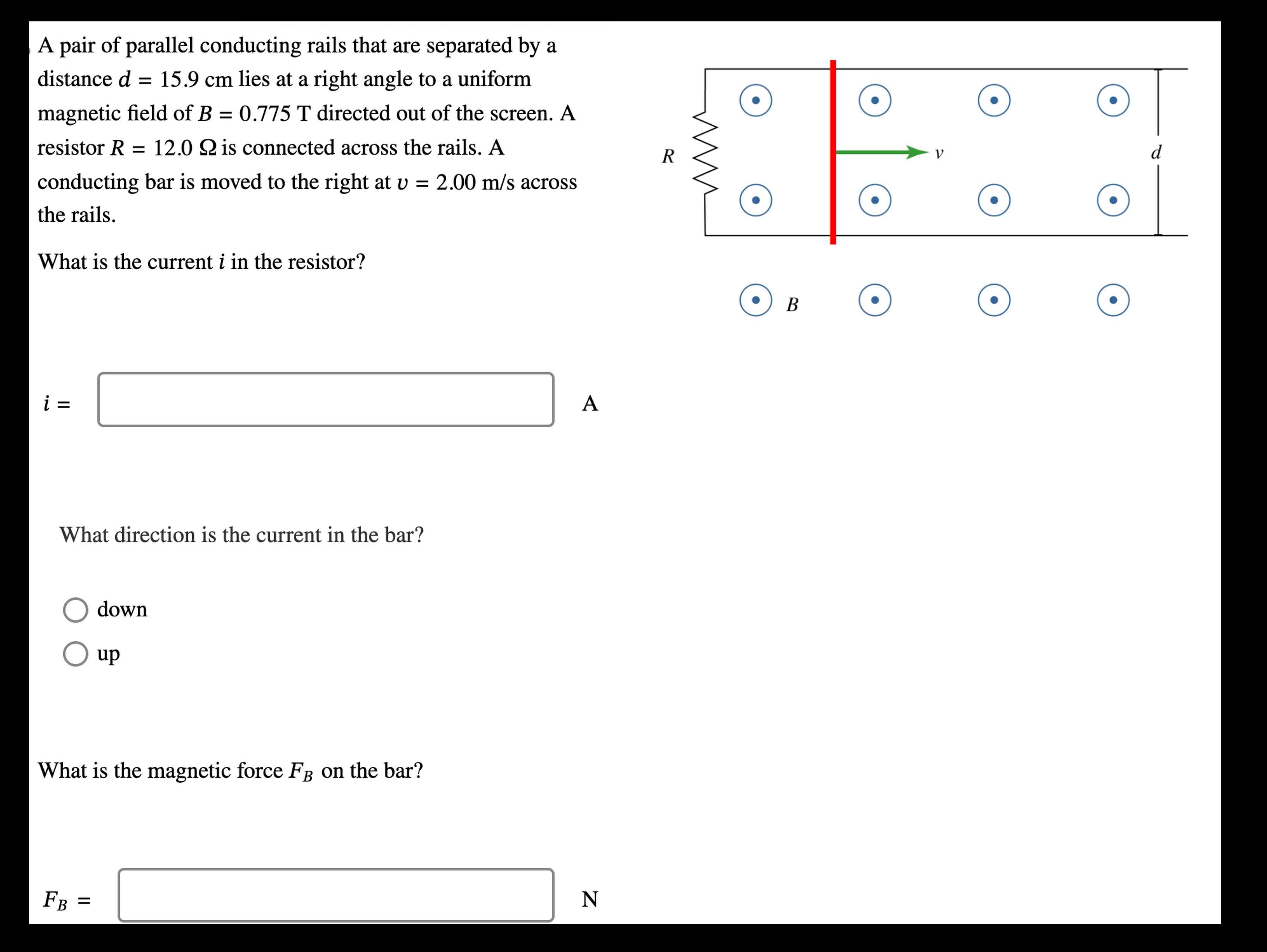 Solved A pair of parallel conducting rails that are | Chegg.com