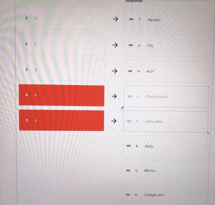 Solved Choose the best reagent from the list provided below | Chegg.com