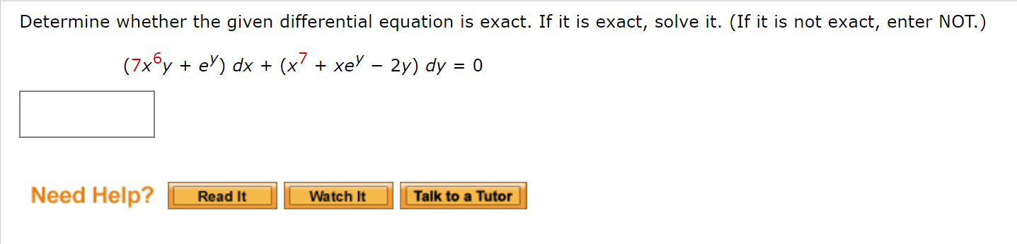 Solved Determine Whether The Given Differential Equation Is