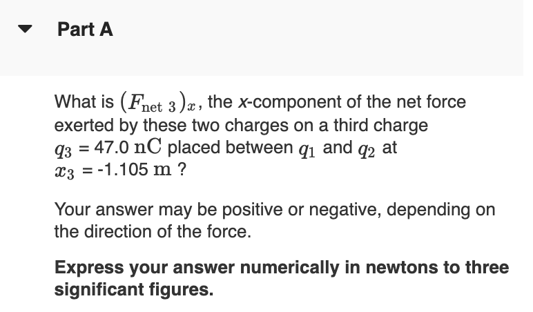 Solved What is (Fnet3)x, the x-component of the net force | Chegg.com