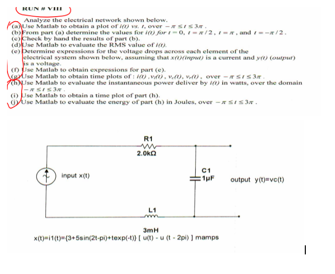 Solved Analyze the electrical network shown below. (a) Use | Chegg.com