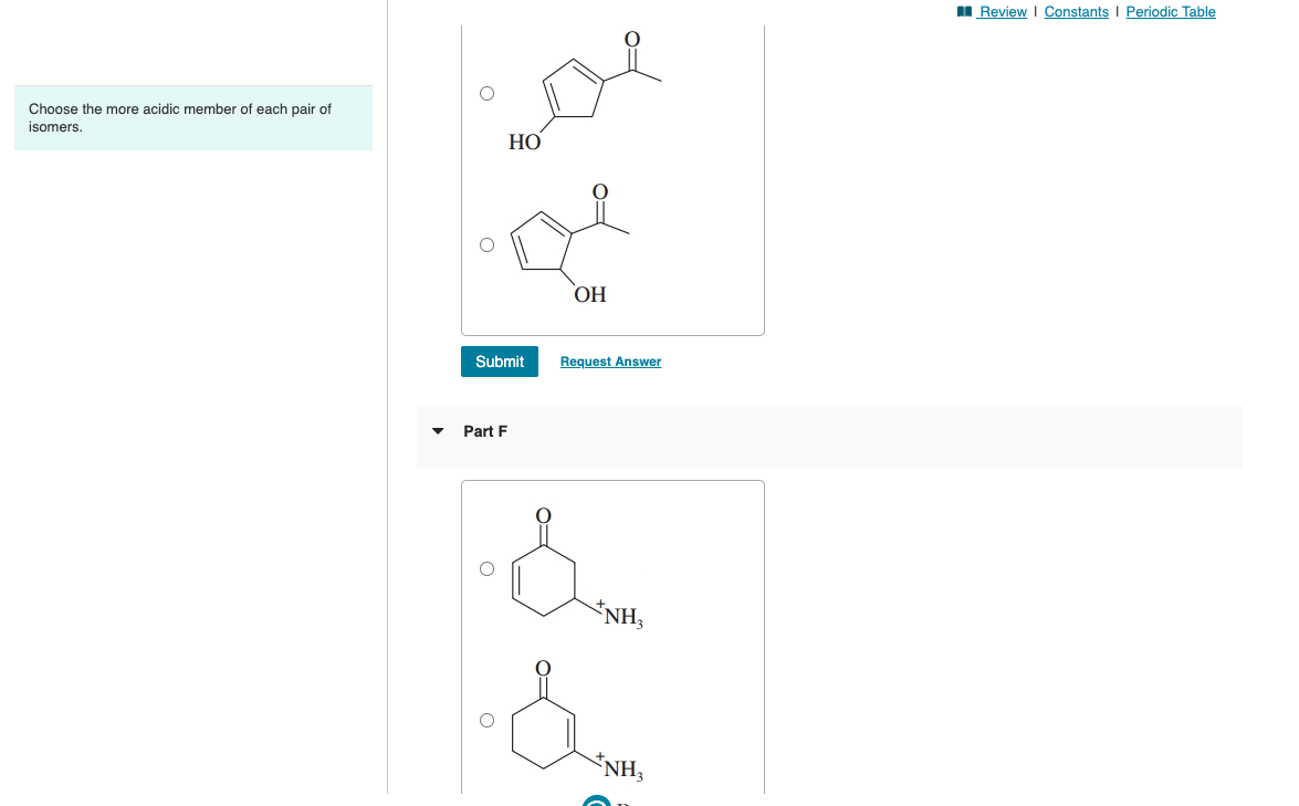 Solved Choose the more acidic member of each pair of | Chegg.com