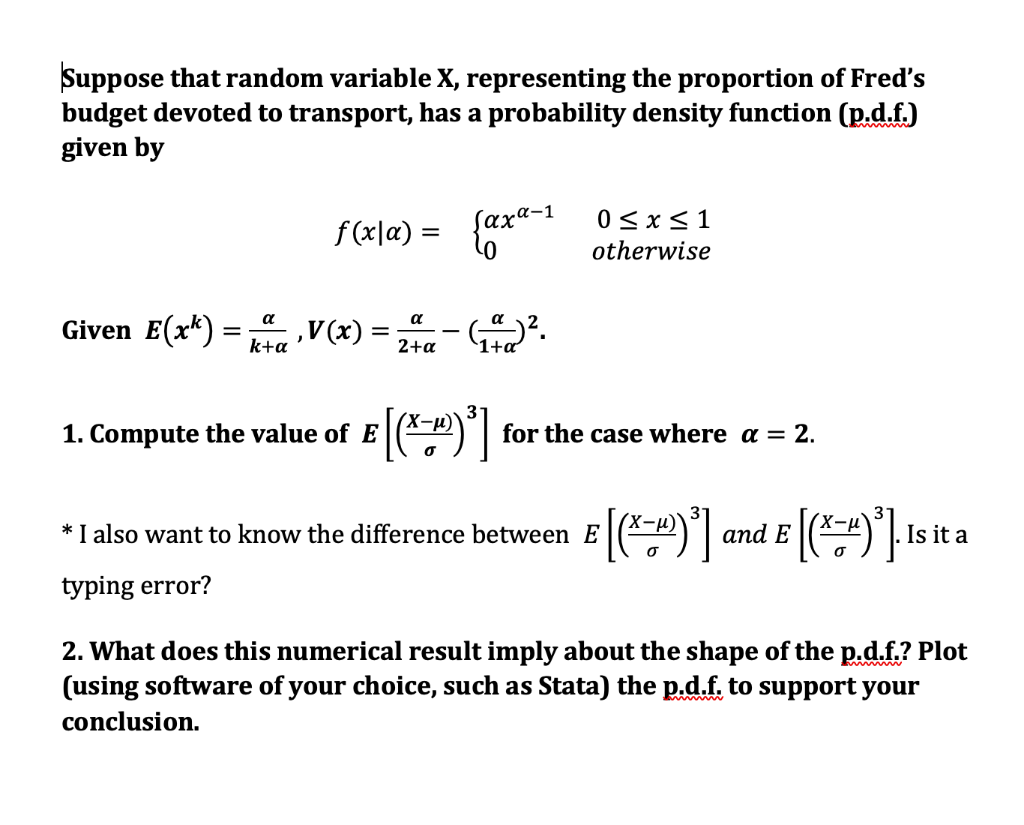 Solved Suppose that random variable X, representing the | Chegg.com