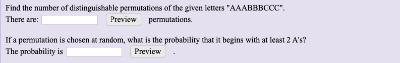 Solved Find The Number Of Distinguishable Permutations Of