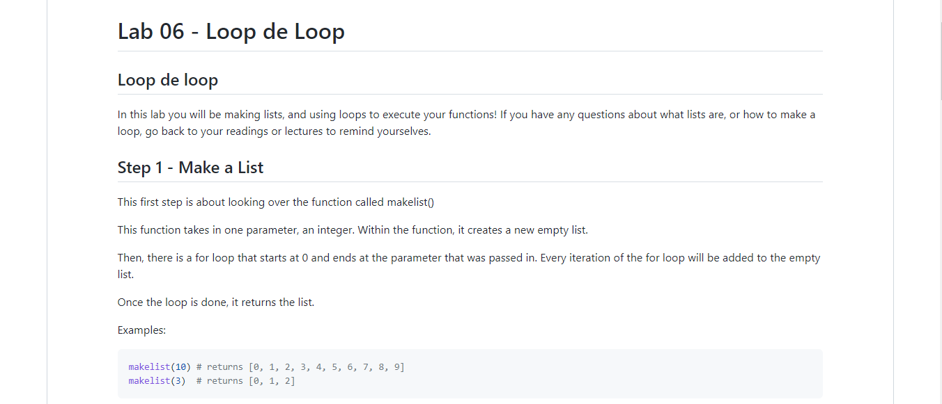 Solved In this lab you will be making lists, and using loops | Chegg.com