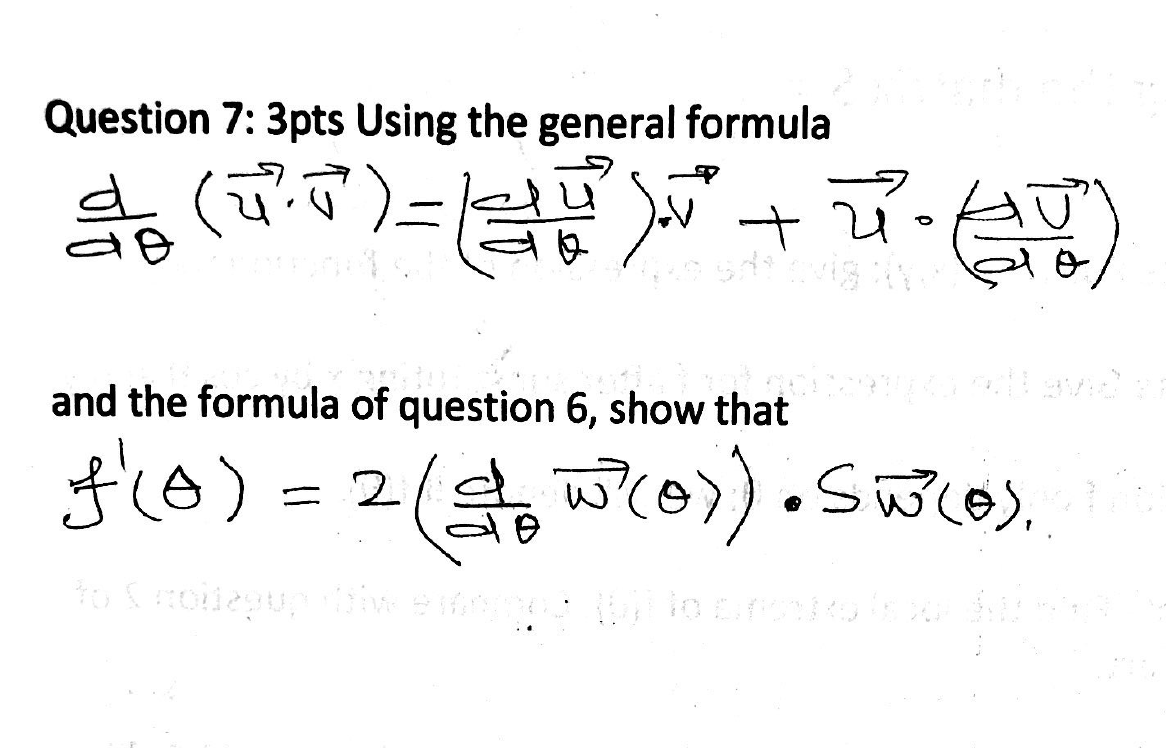 Question 7: 3pts Using the general formula and the | Chegg.com