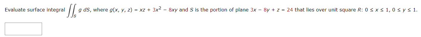Solved Evaluate surface integral ∬SgdS, ﻿where | Chegg.com