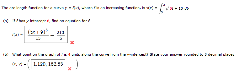 Solved The arc length function for a curve y = Flx), where F | Chegg.com