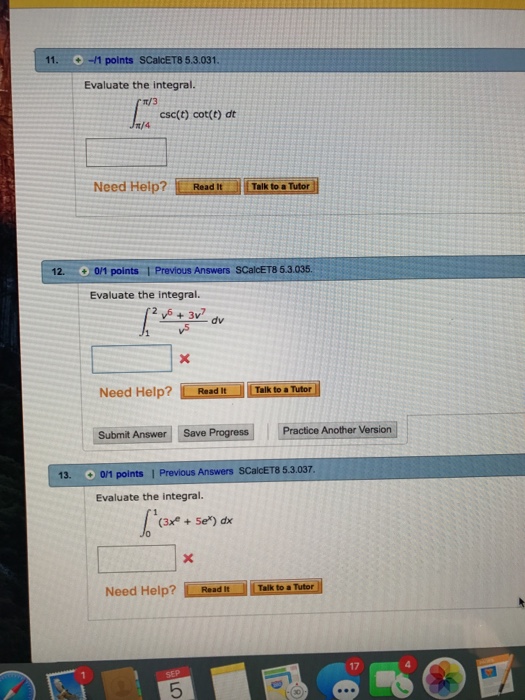 Solved Evaluate the integral. integral^pi/3_pi/4 csc(t) | Chegg.com