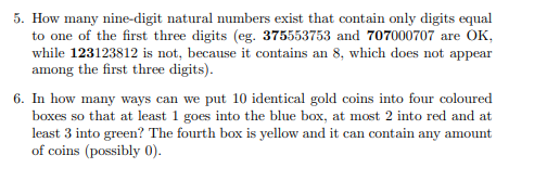 Solved 5. How many nine-digit natural numbers exist that | Chegg.com